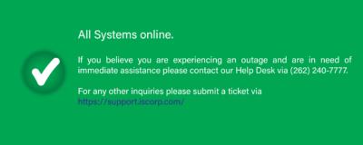 ISCorp Systems Outage Status